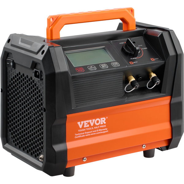 VEVOR Refrigerant Recovery Machine, 1 HP Dual Cylinder Portable AC Recovery Machine with 3000rpm ...